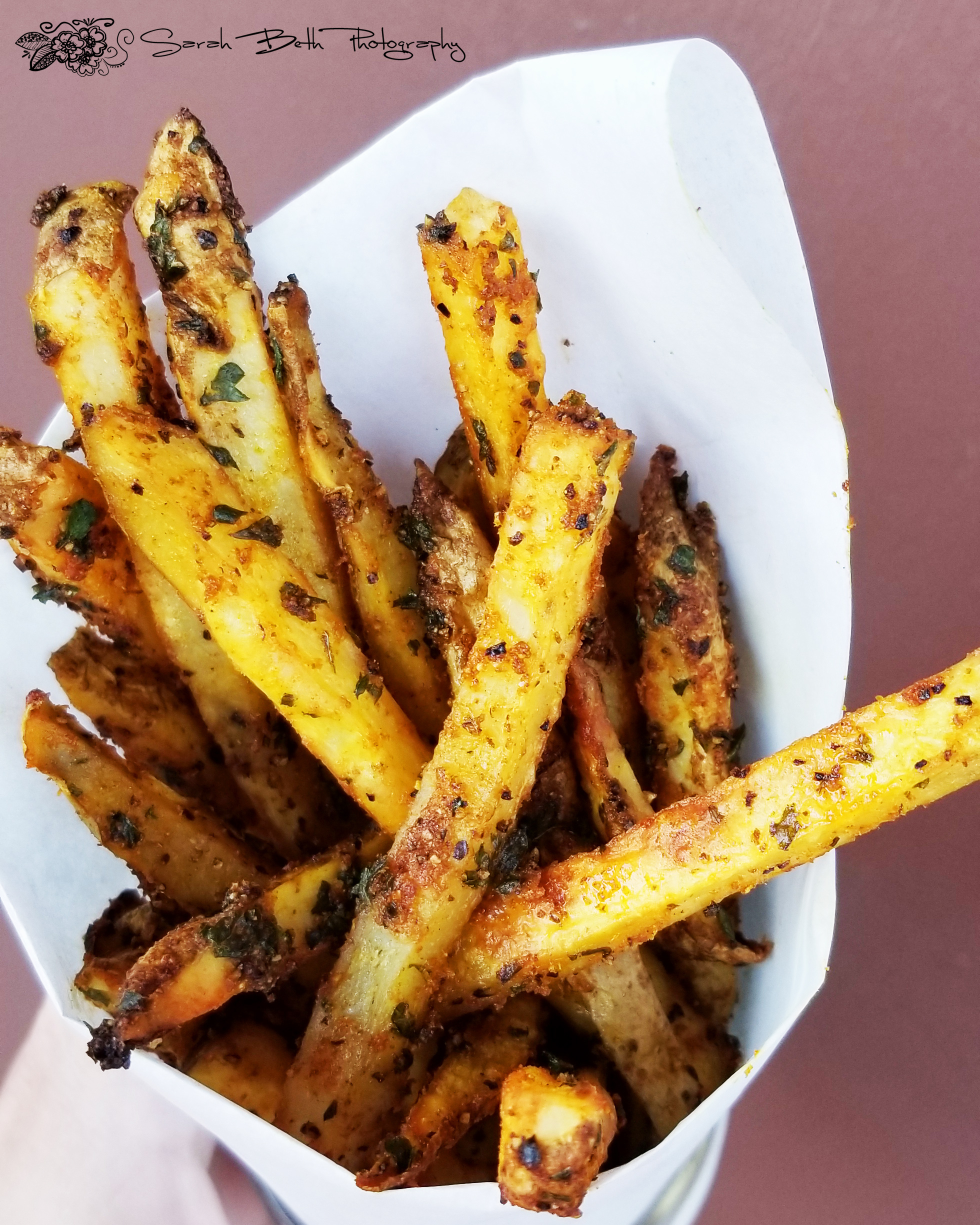 Baked Curry Fries – Sarah Beth's Kitchen